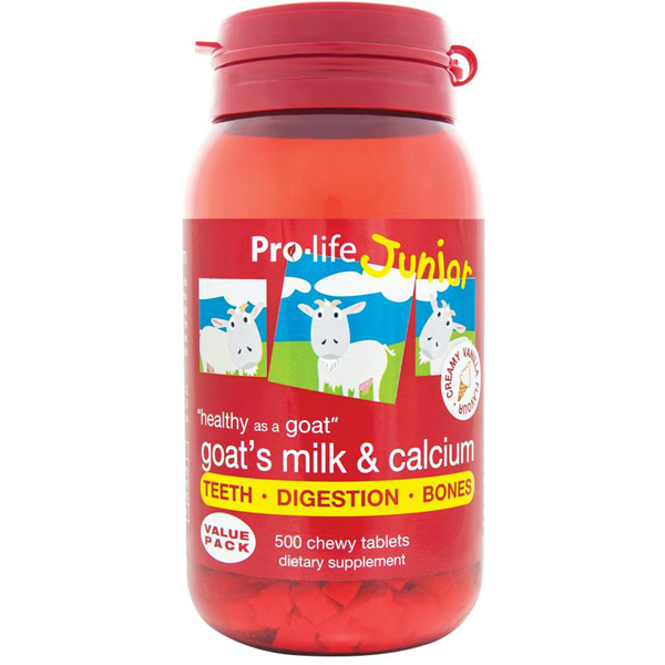 Pro-life Junior Goat's Milk & Calcium 500 Chewables CLEARANCE Short Da ...