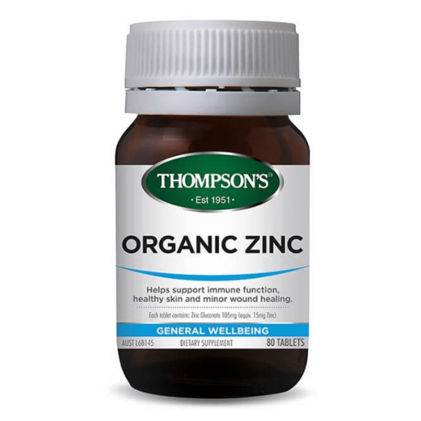 Thompson's Organic Zinc 80 Tabs - Supplement Monster